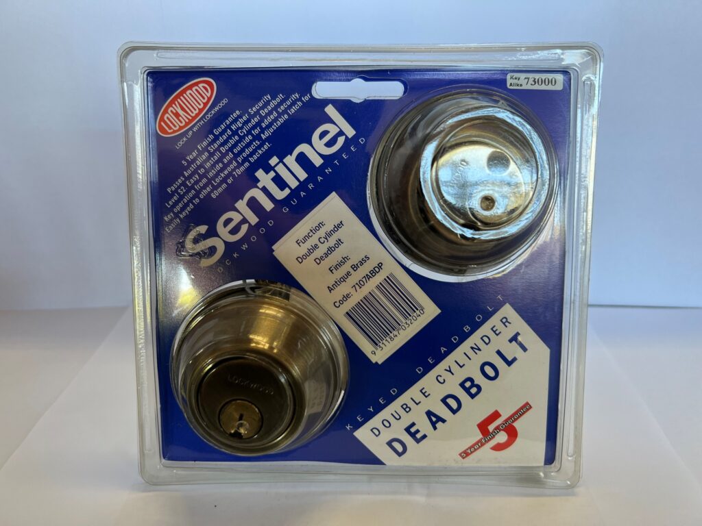 Double Cylinder Deadbolt - Sentinel (Antique Brass) - 7107ABDP ...