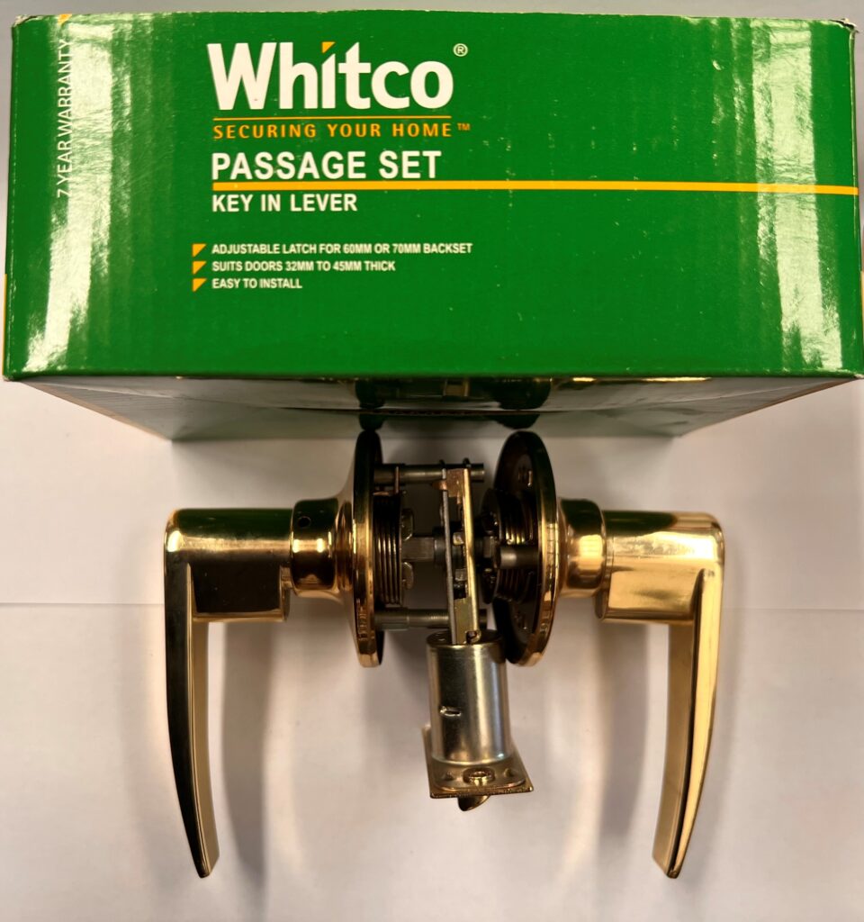 Whitco Polished Brass Lever Passage Set *NOT SUITABLE FOR FIRE RATED ...